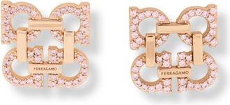 Ferragamo Femme, Accessoires, Jaune, Taille: ONE Size Four Gancini Earrings