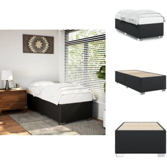 vidaXL Bettgestell Schwarz 80x200 cm Kunstleder - Bettgestell - Bettgestelle - Bett - Betten