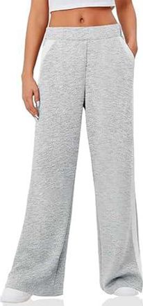 Generic Pantalon Sport Femme Taille Elastique- Pantalon Droit Femme avec Poches Patchwork Sweatpants DéContracté Quotidien Classique Basique de Survêtement Pa