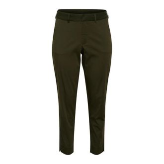 Kaffe Curve Cropped Chino Hose in Grape Leaf - - Trousers - Damen - Gr&uuml;n - XL