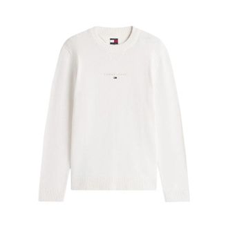 Tommy Jeans TJM Slim Linear Sweater - - Knitwear - Herren - Wei&szlig; - XS