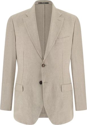 Boggi Milano Homme, Vestes, Beige, Taille: XL Blazer en lin serg&eacute;