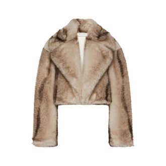 Sportmax Femme, Vestes, Beige, Taille: 40 FR Veste en fausse fourrure Quantum