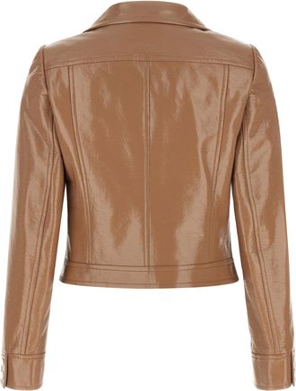 Courr&egrave;ges Vinyl with Logo-Inlaid Jacket - Camel