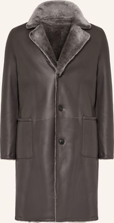 Manzoni24 Manzoni 24 Ledermantel Zum Wenden braun