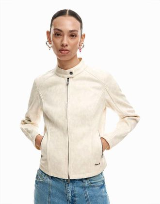 Desigual Veste &agrave; col Mao - Blanc