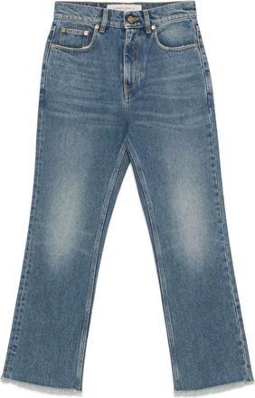 Golden Goose Femme, Jeans, Bleu, Taille: W25 Pantalon Évasé Court Bleu Femme