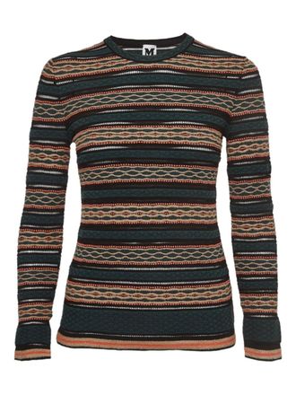 Missoni haut en maille à rayures - Vert