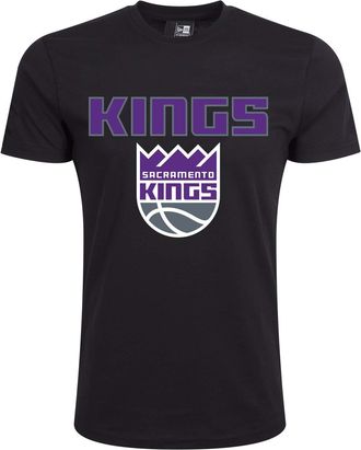 New Era NBA Sacramento Kings Team Logo T-Shirt - Schwarz