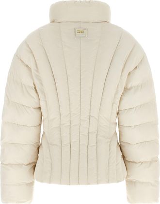 Elisabetta Franchi Quilted Down Down Jacket - Cream