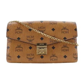 MCM Pre-owned Cuir sacs-ports-paule - Femme - Pre-owned - Brun - Taille: ONE Size