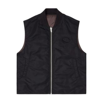 Diesel W Reversible Vest - - Jackets - Herren - Schwarzk - L