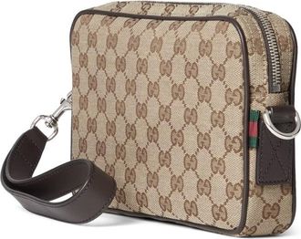 Gucci Mens Shoulder Bag Gg Brown Polyester