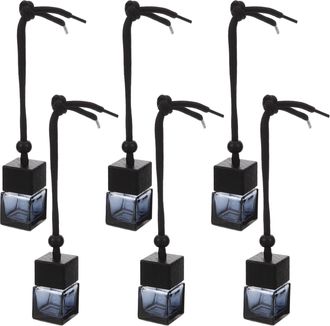 DOITOOL 6 Stück Teiliges Nachfüllbare Autoduft Flaschen aus Bruchsicherem Glas Stilvoller Duftdiffusor Anhänger für Auto Rückspiegel Kompakt und Vielseitig fü