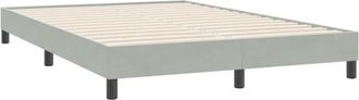 vidaXL Bettgestell ohne Matratze Hellgrau 140x220 cm Samt vidaXL