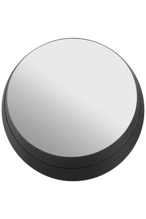 Landscape Wandspiegel, Schwarz, Metall, Glas, rund, 30x30x6 cm, Spiegel, Wandspiegel