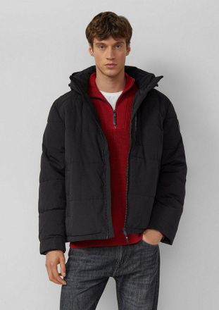 s.Oliver Winterjacke Outdoor-Jacke Wasserabweisende Pufferjacke mit abnehmbarer Kapuze