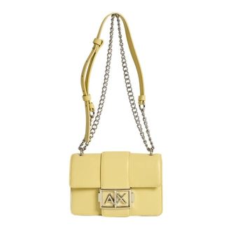 A|X Armani Exchange Femme, Sacs, Jaune, Taille: ONE Size Sac bandouli&egrave;re avec logo en m&eacute;tal