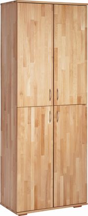 CARRYHOME Aktenschrank, Kernbuche, Holz, Kernbuche, massiv, 2 Fächer, 73x189x38 cm, Typenauswahl, Arbeitszimmer, Aktenschränke