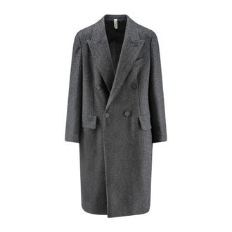 Hev&ograve; Zweireihiger Mantel mit Spitzkragen - - Coats - Herren - Grau - XL