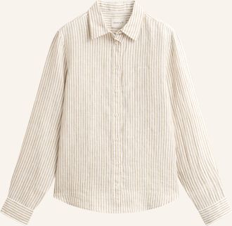 GANT Hemdbluse Aus Leinen beige