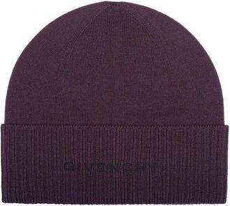 Givenchy Caps & Mützen - Wool Logo Hat - Gr. ONE SIZE - in Lila - für Damen