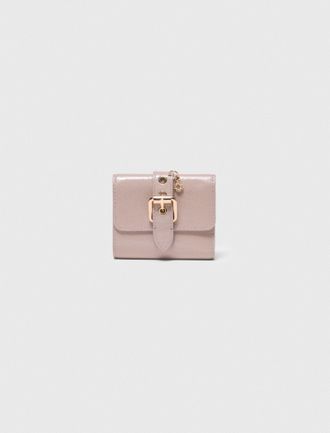 Maje Portefeuille Miss M En Cuir Naplak - Beige - Maje