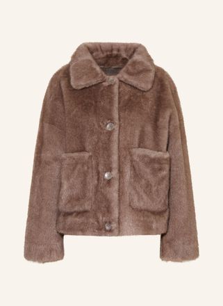 Studio AR Studio Ar Kunstfell-Jacke Faje Zum Wenden beige