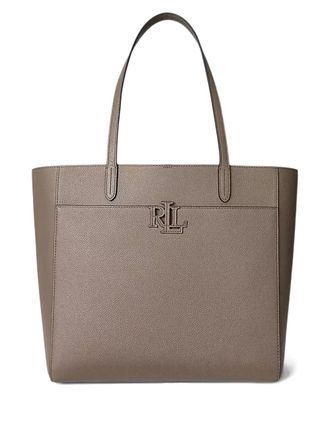 Lauren Ralph Lauren Large Cameryn logo-plaque tote bag - Braun