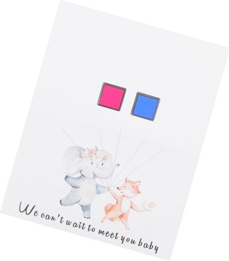 Holibanna Gender Reveal Fingerabdruck Baum G&auml;stebuch Shower Party Deko mit Stempelkissen Blau f&uuml;r Geburtstags Babyparty G&auml;stebuch Erinnerungen