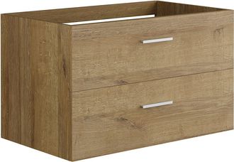 Vente-Unique Waschbeckenunterschrank h&auml;ngend - B. 80 cm - Naturfarben hell - Kayla