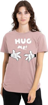 Mickey Mouse mandarin creative ltd Mickey Mouse Hug Me Valentines Day Ladies T Shirt, Pink, Rose, XL Femme