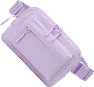 Generic Waist Sling Bag - Stylish Nylon Bag For Men And Women | 4-Zipper Pocket Fanny Pack with Adjustable Strap | Large Capacity For Sports, Travel, Gym, Hik