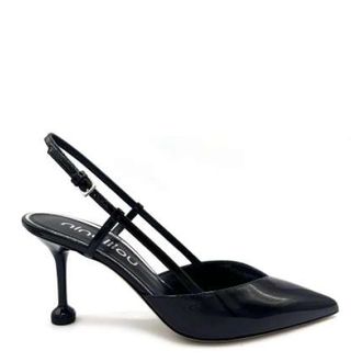 Ninalilou Schwarze Lackleder Slingback Abs&auml;tze - - Shoes - Damen - Schwarzk - 38 EU