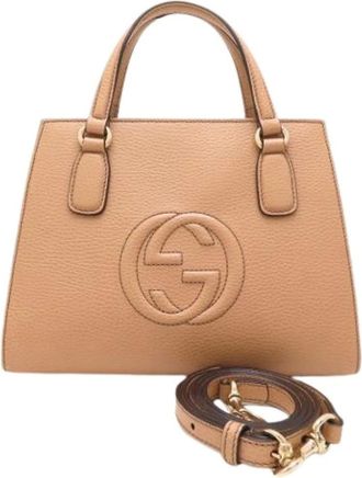 Gucci Sac &agrave; main vintage doccasion - Femme - Pre-owned - Beige - Taille: ONE Size
