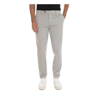 Berwich Ma&szlig;geschneiderte Chino Hose mit Rollsaum - - Trousers - Herren - Grau - 3XL