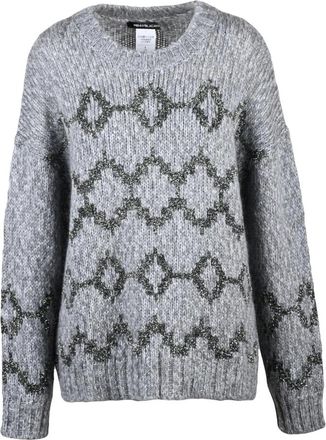 Pennyblack Femme, Pulls, Gris, Taille: 42 FR Pull en maille orn&eacute; de strass
