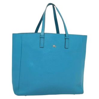Burberry Pre-owned Cuir sacs-main - Femme - Pre-owned - Bleu - Taille: ONE Size