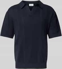 Lindbergh Oversized Poloshirt mit V-Ausschnitt