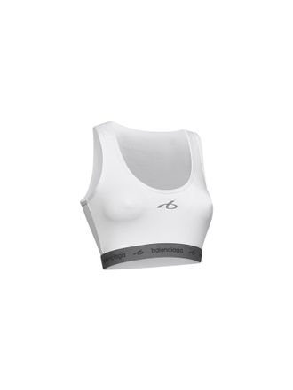 Balenciaga Womens Bra Tank Top White Cotton