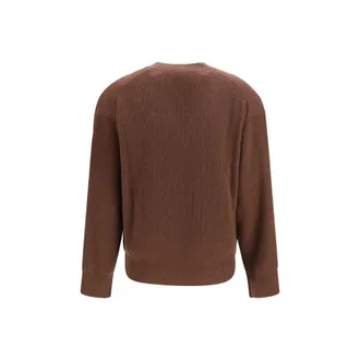 Brunello Cucinelli Cashmere V-Neck Sweater - Brown