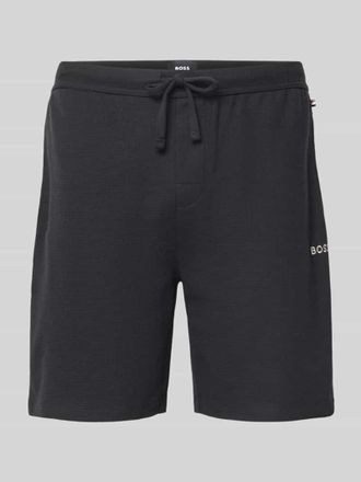 HUGO BOSS Regular Fit Shorts mit Strukturmuster
