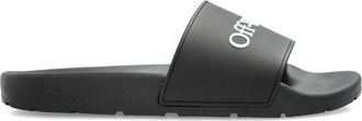 Off-white claquettes à logo - Noir