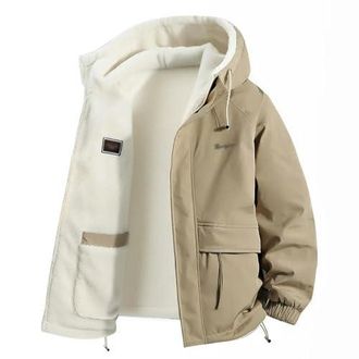 Generic NYSBH Veste dhiver r&eacute;versible en polaire dagneau &agrave; capuche Streetwear pour homme et femme Veste r&eacute;versible en coton d&eacute;contract&eacute; avec fermeture &eacute;clair 