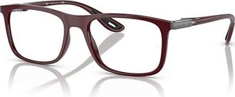 Ray-Ban Rb7222m Optics Scuderia Ferrari Collection Dunkelrot Fassung Klar Glas Polarisiert 54-18