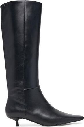 Calvin Klein Stiefel Kitten Heel High Boot Lth HW0HW03167 Schwarz