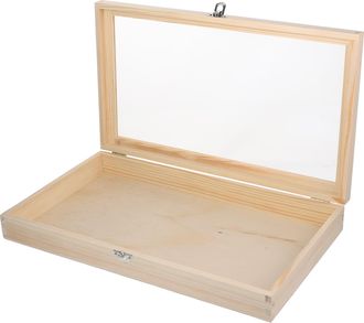 Cabilock Schaukasten Ausgestopfte Tiere Insekten Muster- Display- Rahmen Schmuckdisplay Aus Naturholz Vitrine Aus Glas Schattenbox-bilderrahmen Anzeigetafel Pr