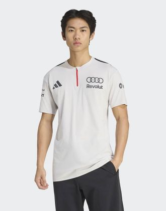 adidas adidas Performance - Audi Audi Formel 1 Team Engineers & Marketing - Kurz&auml;rmliges Polohemd in Chalk Pearl/Iron Metallic-Neutral