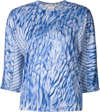 Comme Des Gar&ccedil;ons blouse imprim&eacute;e - Bleu