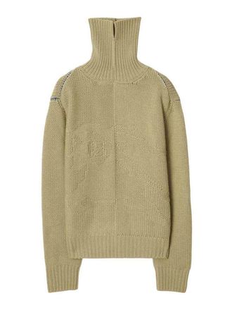 Burberry Pull Col Rond - Beige